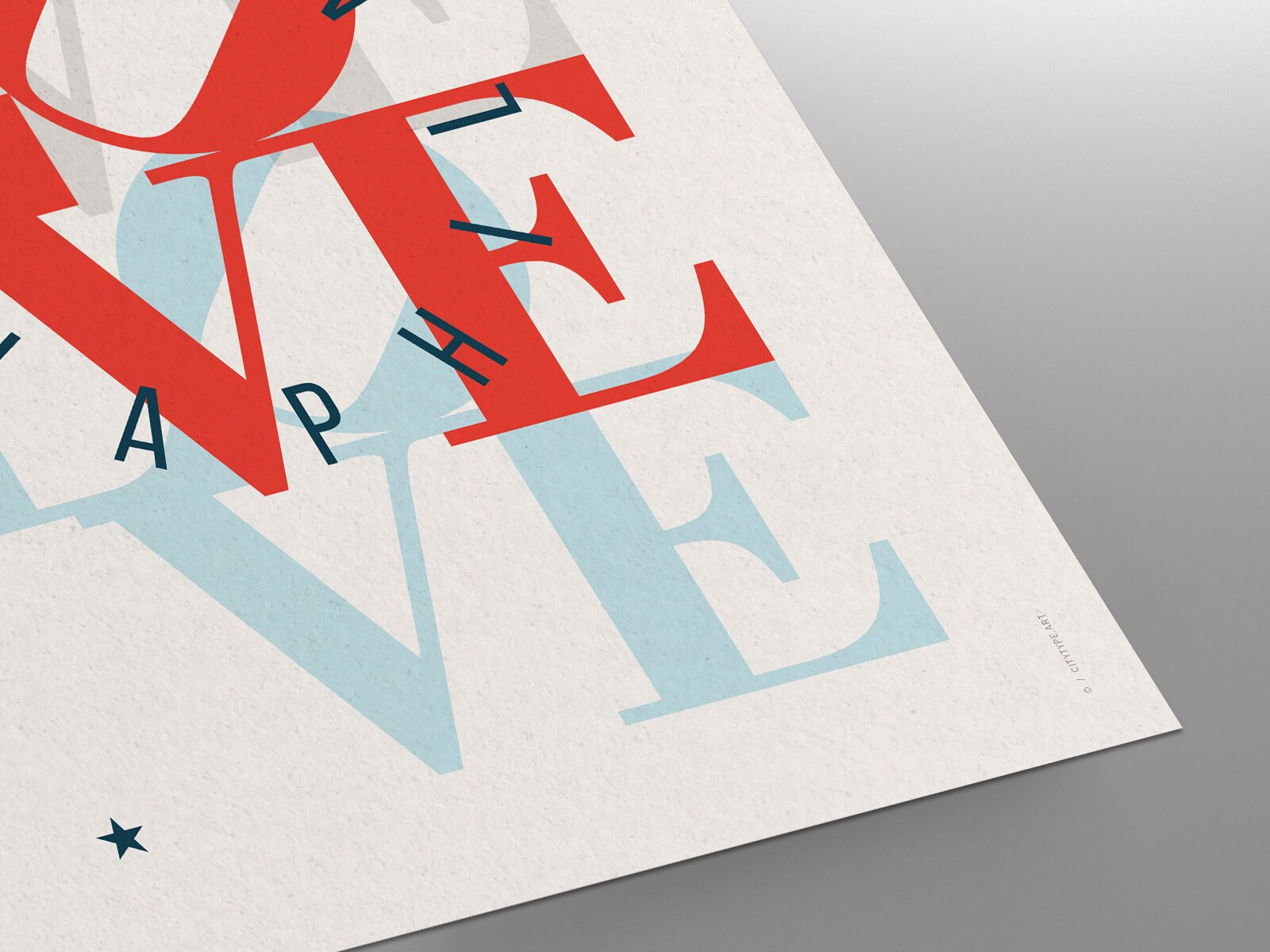 PHILLY Love Typography Wall Art Poster Print 01 - Etsy