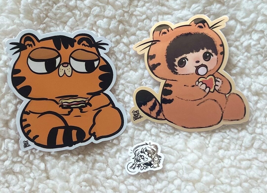 Garf Sticker and Print | Cute Gift| Funny Sticker| Garfield Stickers ...