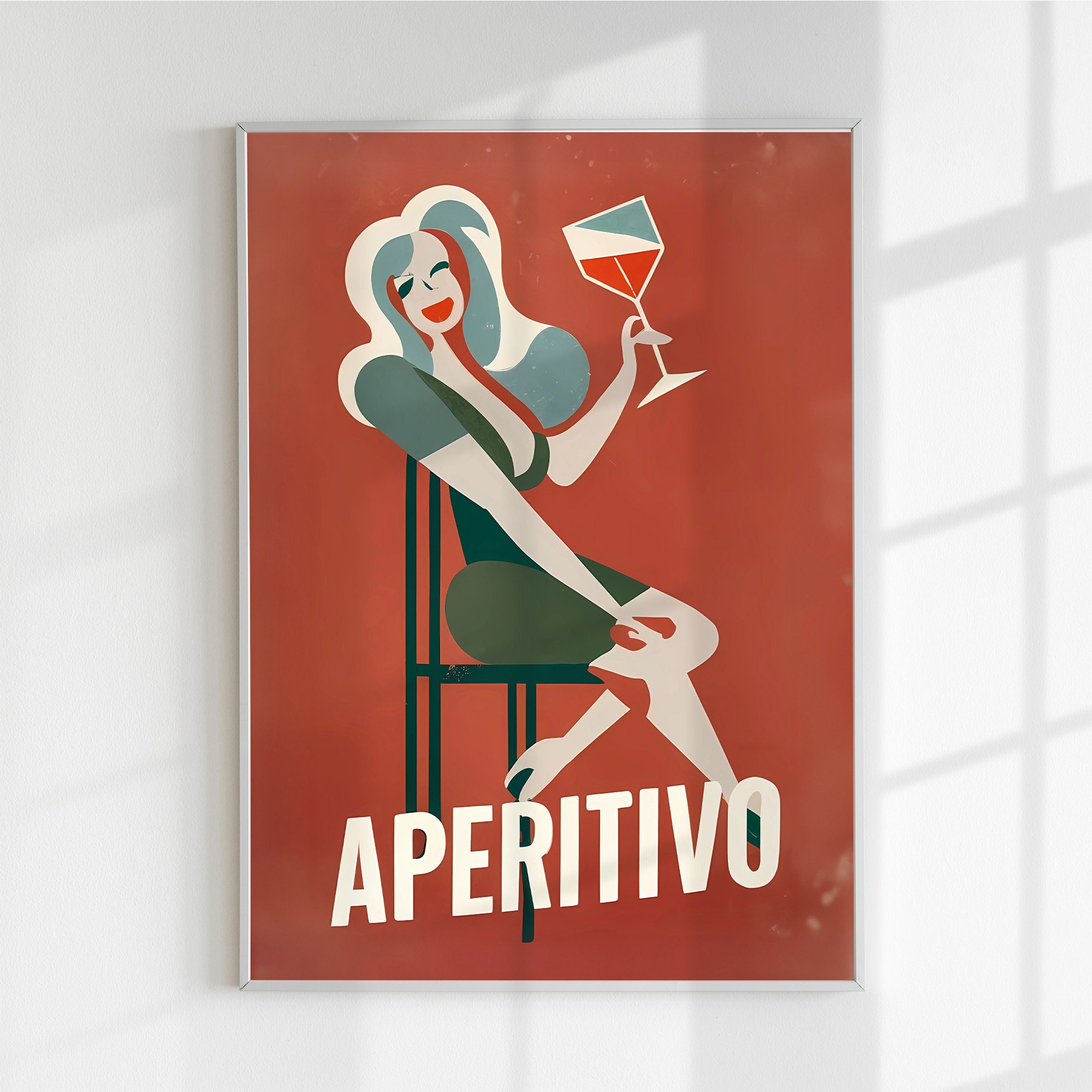 Aperitivo - Vintage Italian Poster, Kitchen, Dining Room, Instant ...