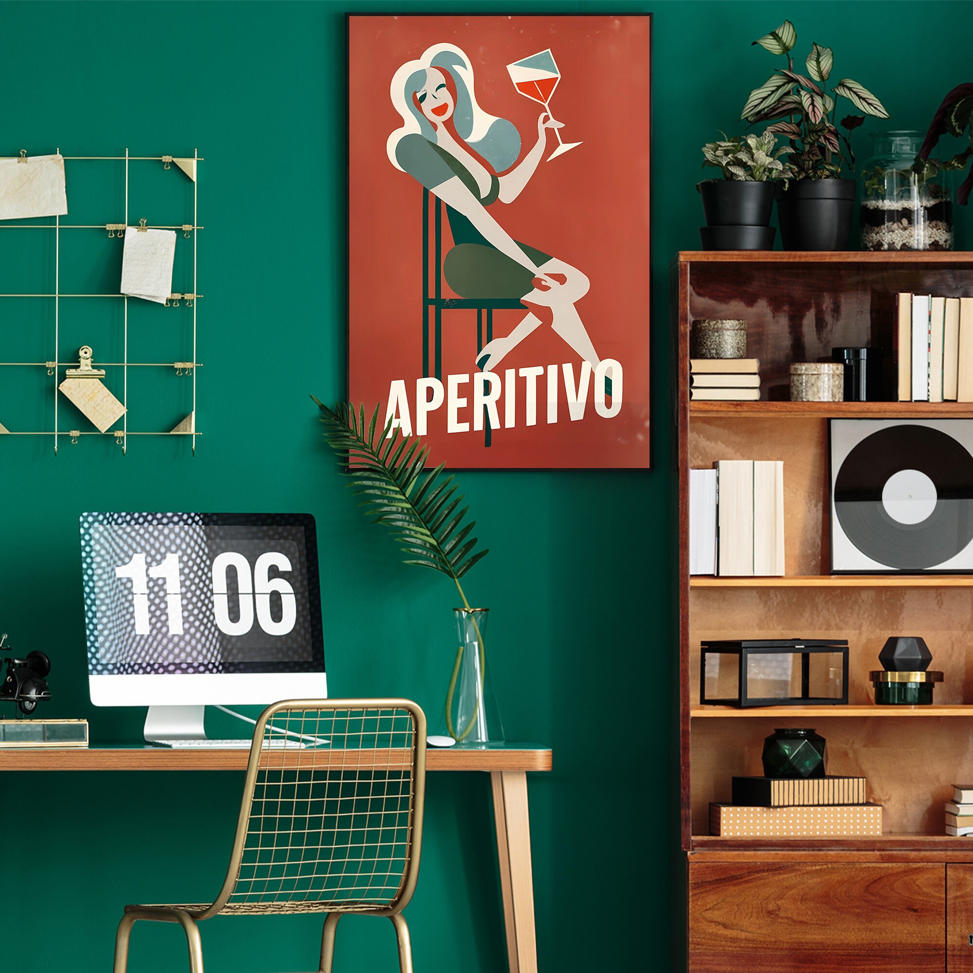 Aperitivo - Vintage Italian Poster, Kitchen, Dining Room, Instant ...