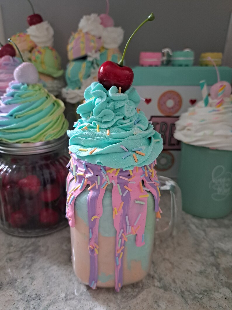 Pastel Faux Ice Cream Milkshake With Skull - Etsy