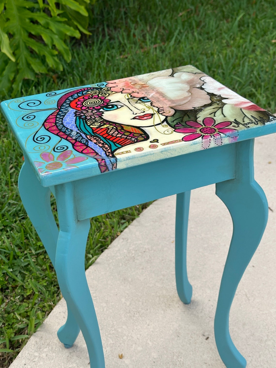 Side Table/ Decorative Table/ Art Table/small Decorative Table - Etsy