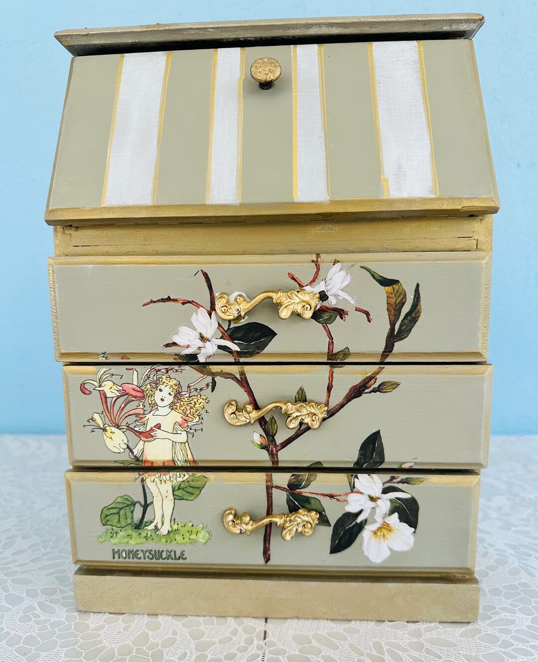 Musical Fairy Tale Jewelry Box: Hand-painted Vintage Style - Etsy