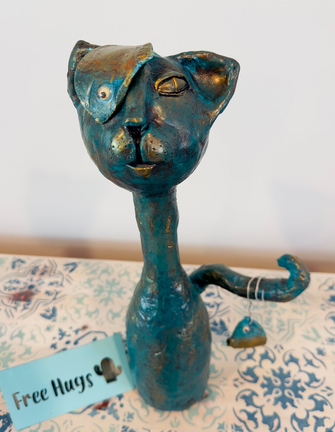 Decorative Cat/ Clay Cat / Paper Clay Cat Figurine - Etsy