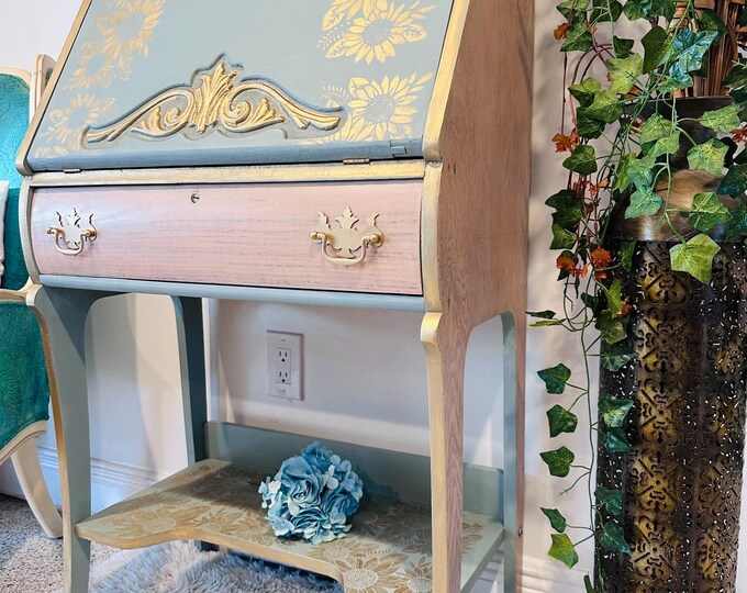 New***secretary Desk / Small Secretary Desk/ Vintage Secretary Desk ...