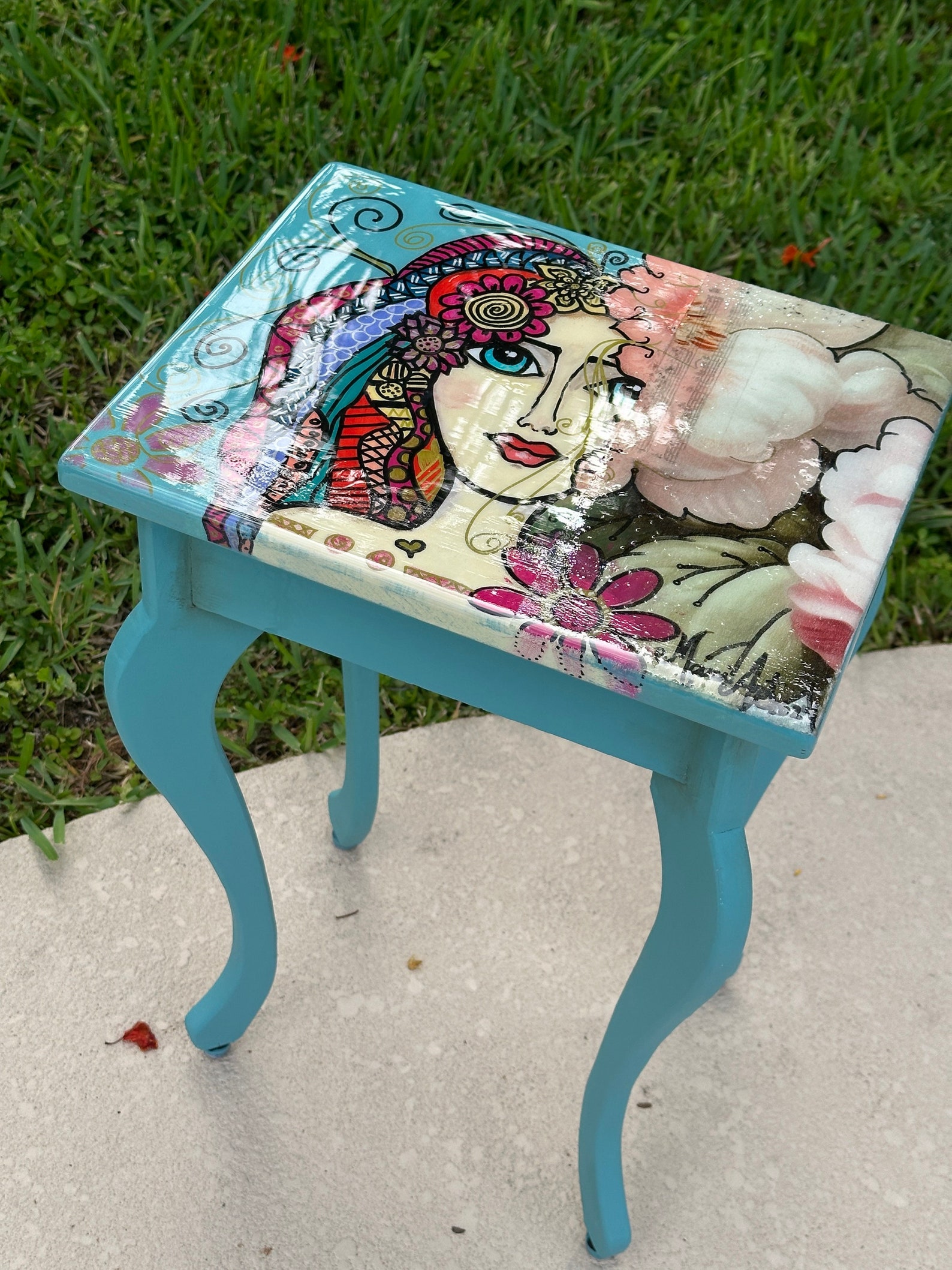 Side Table/ Decorative Table/ Art Table/small Decorative Table - Etsy