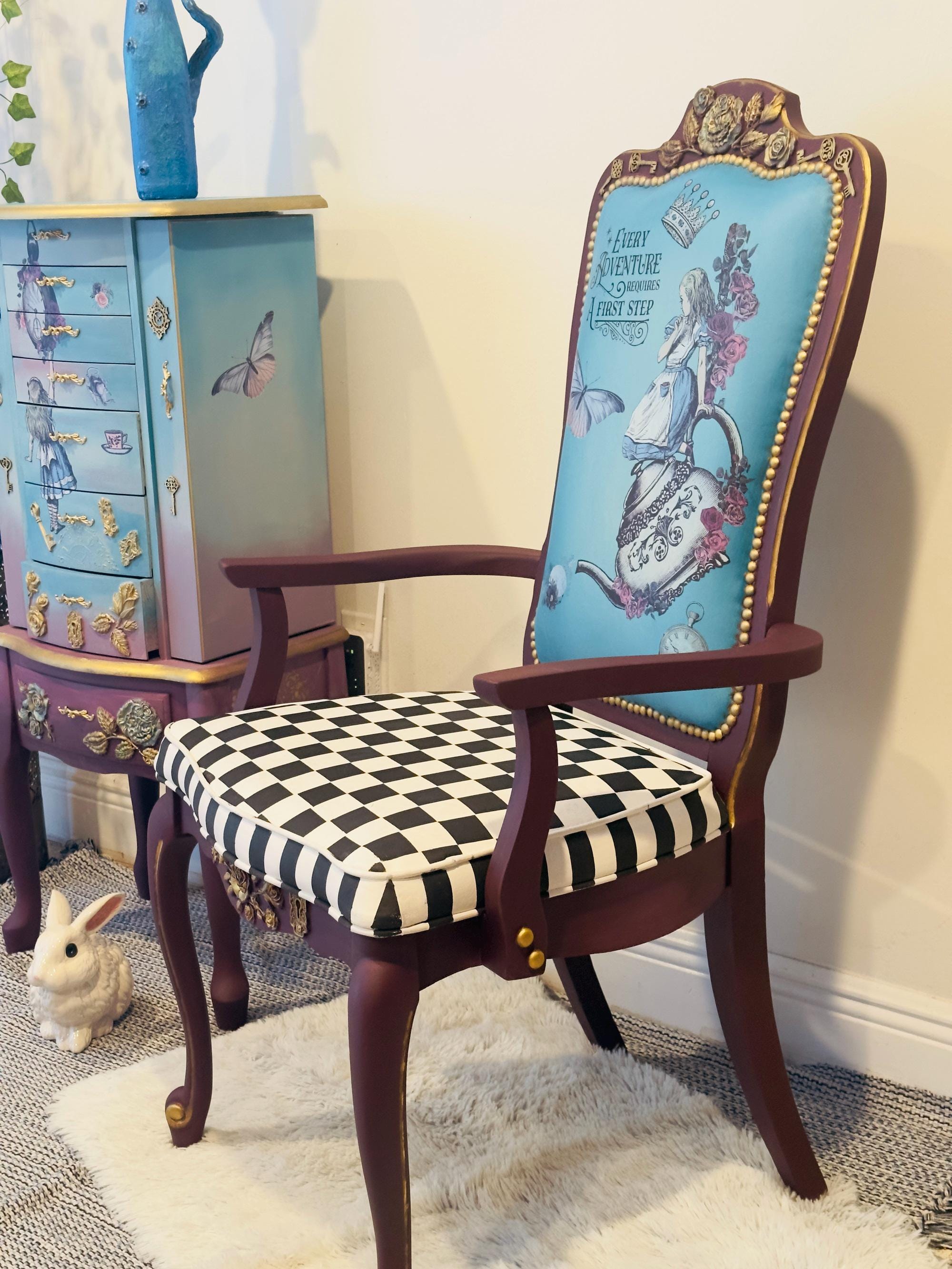 Alice in Wonderland Armchair/ Whimsical Chair/centerpiece Statement ...