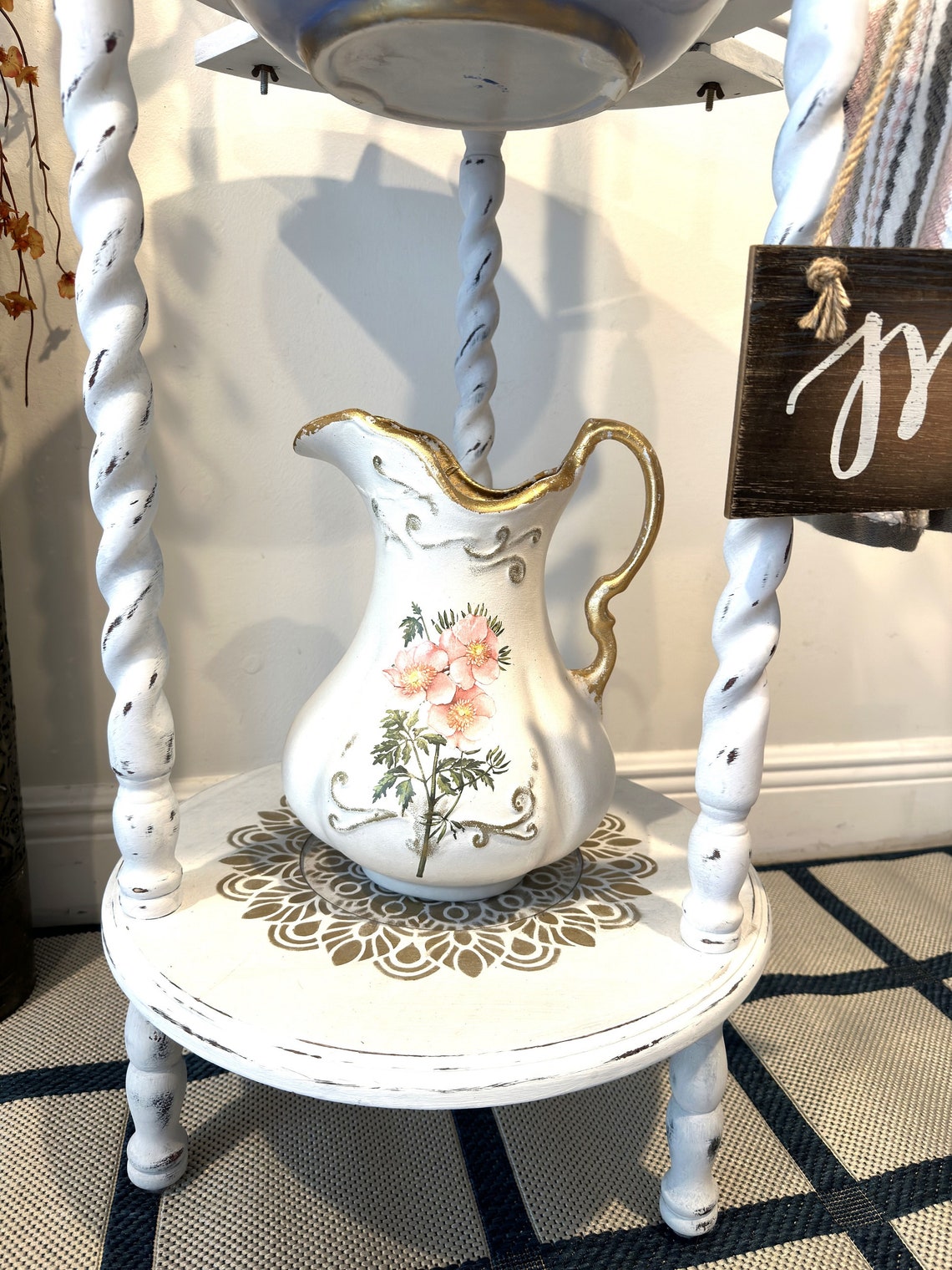 NEW Vintage/antique Hand Wash Stand / Vintage Bathroom Sink/ Farmhouse ...