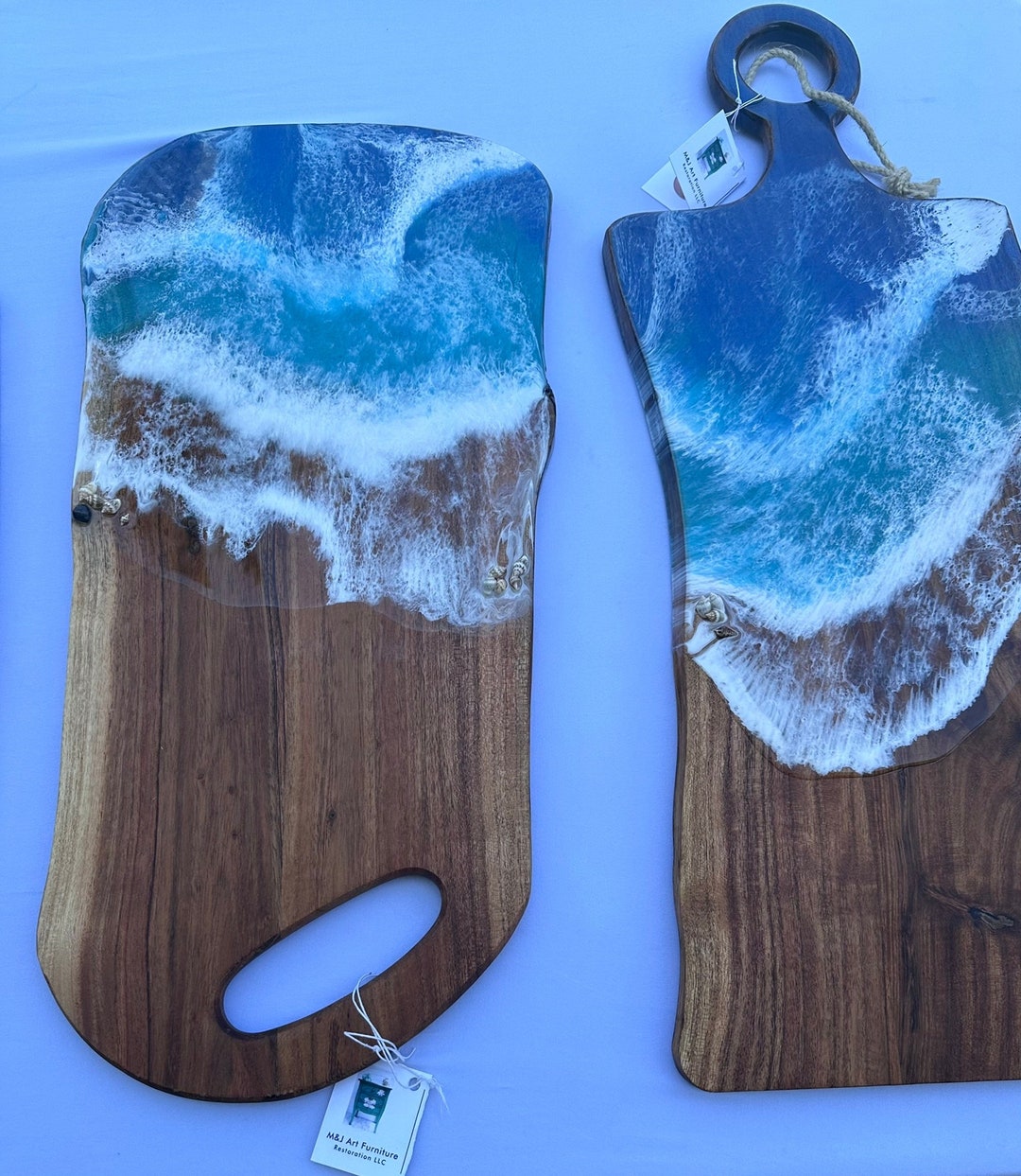 Epoxy Ocean Art Boards/ Epoxy Ocean Cutting Boards/ Epoxy Ocean Tray - Etsy