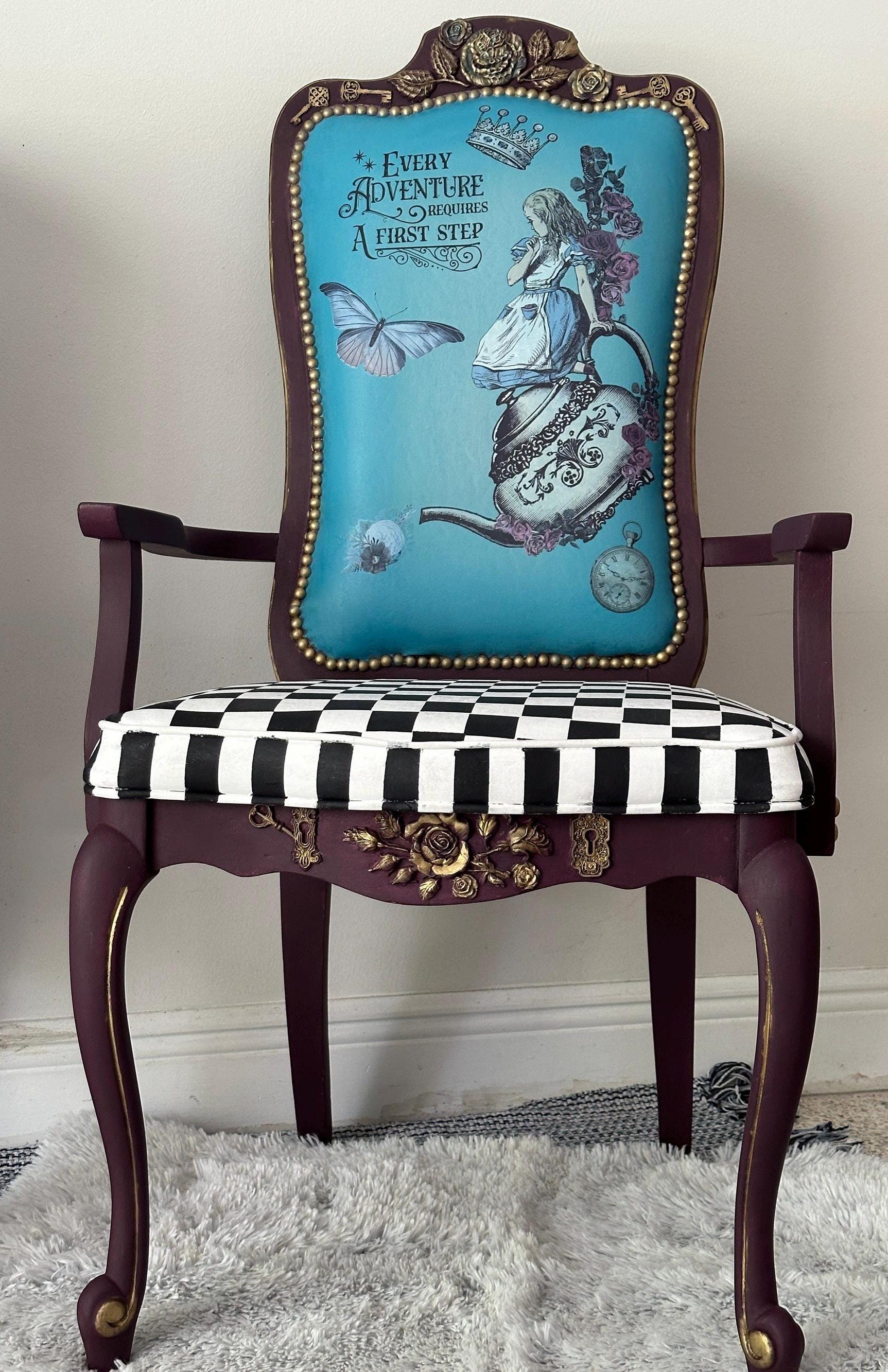 Alice in Wonderland Armchair/ Whimsical Chair/centerpiece Statement ...