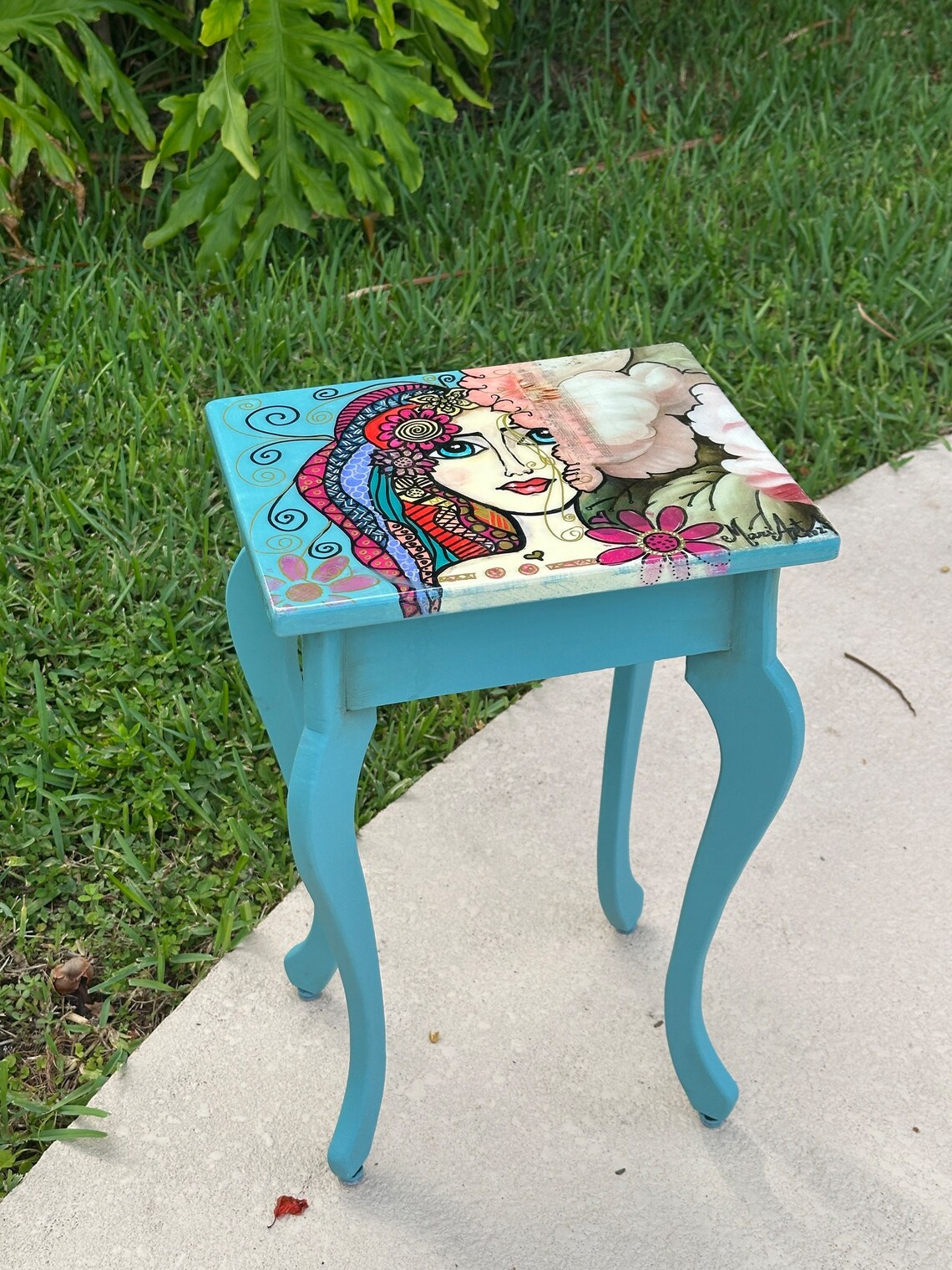 Side Table/ Decorative Table/ Art Table/small Decorative Table - Etsy