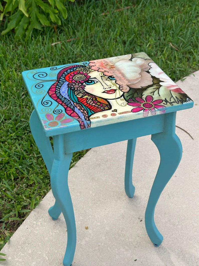 Side Table/ Decorative Table/ Art Table/small Decorative Table - Etsy