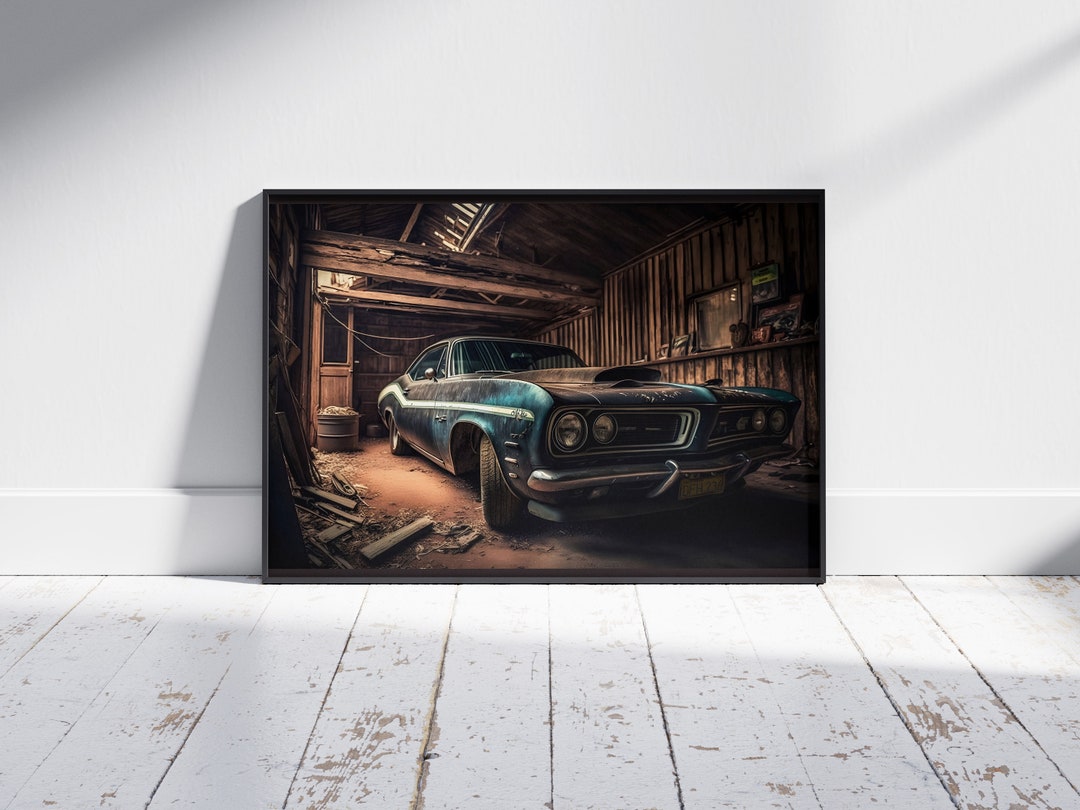Abandoned Car Barn Find (#01) Wall Art - Premium Matte Paper Poster ...
