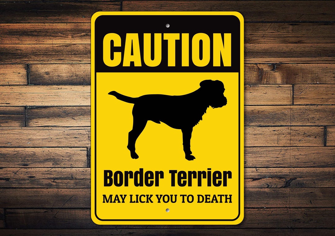 Border Terrier Sign, Caution Dog Sign, Dog Yard Sign, Border Terrier ...