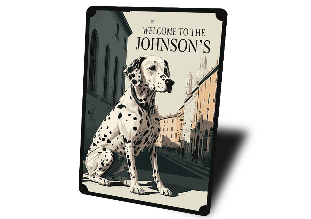 Custom Dalmatian Family Sign Dalmatian Welcome Sign - Etsy