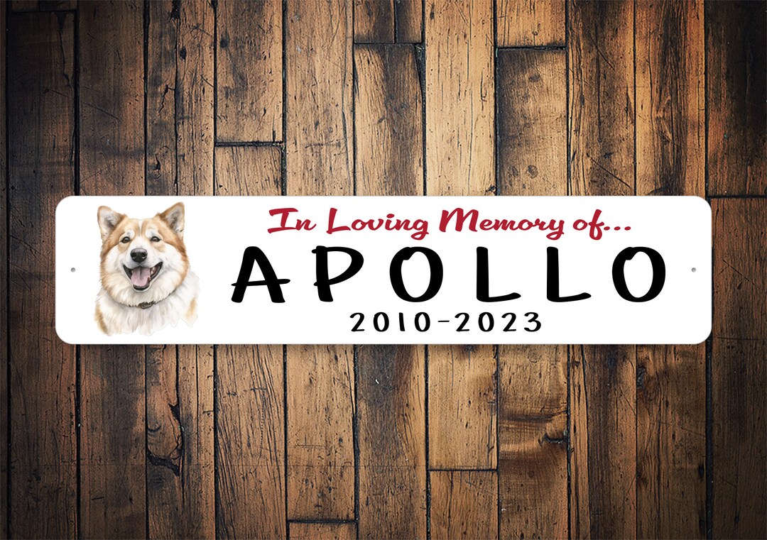 Akita Inu Memorial Sign | Akita Inu Dog Burial Sign | Personalized Dog ...