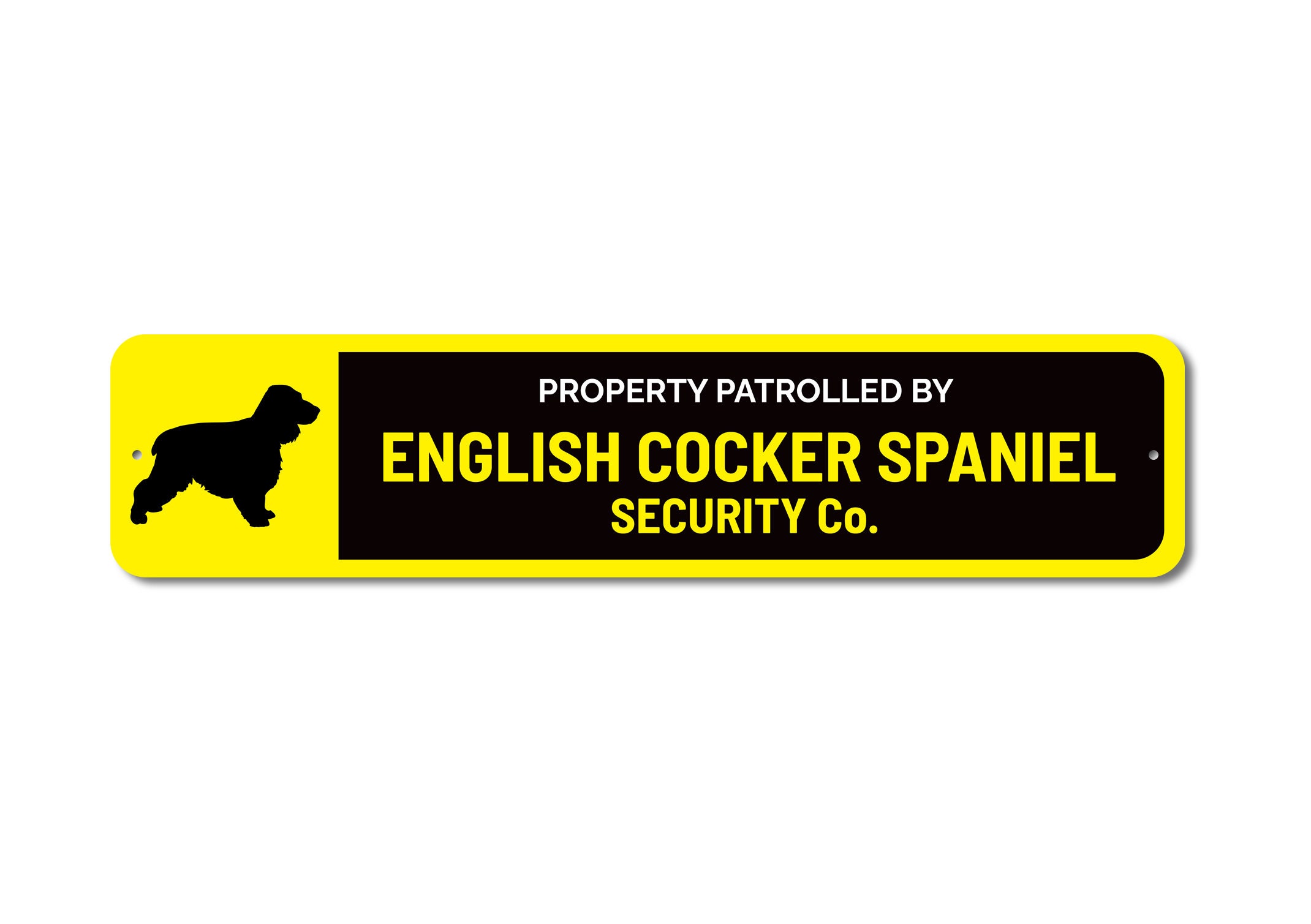 English Cocker Spaniel Sign Dog Security Sign Dog Patrol - Etsy