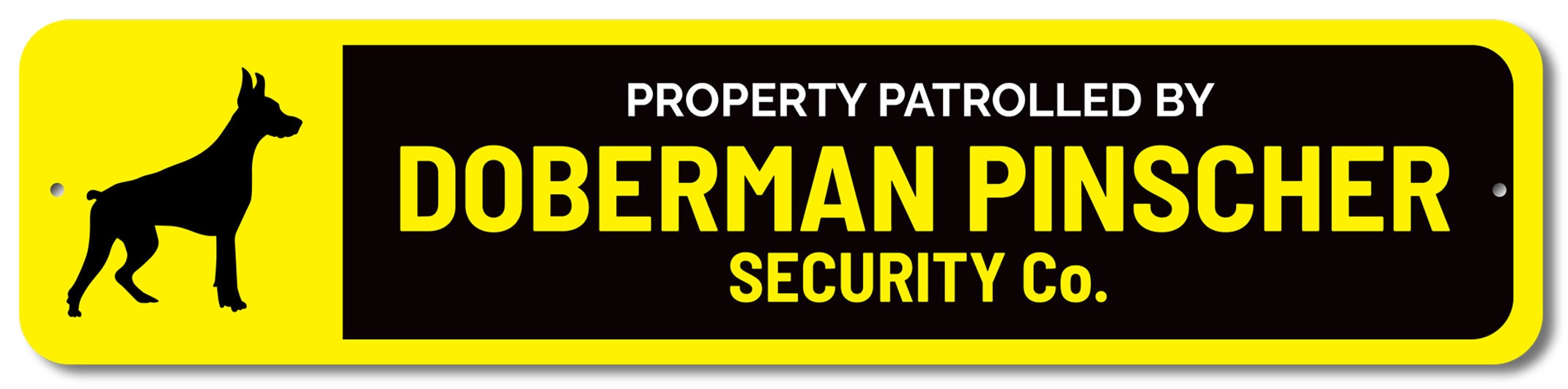 Doberman Pinscher Sign, Dog Security Sign, Dog Patrol Sign, Dog Fence ...