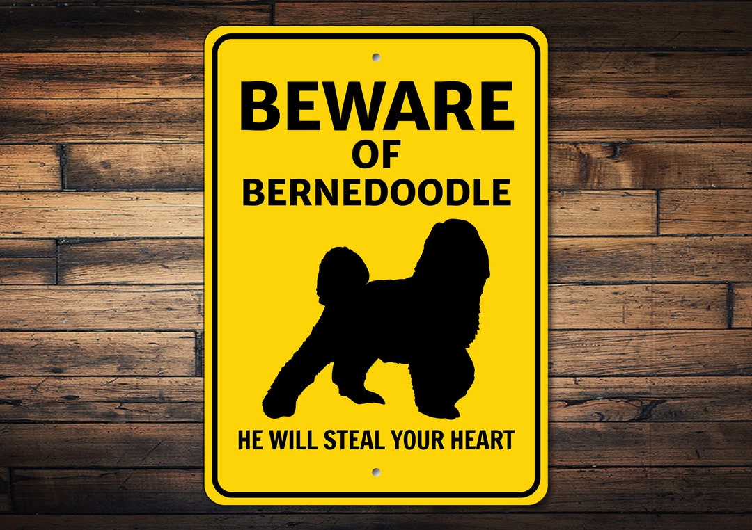 Beware of Bernedoodle Dog Sign, Bernedoodle Decor, Bernedoodle Gift ...