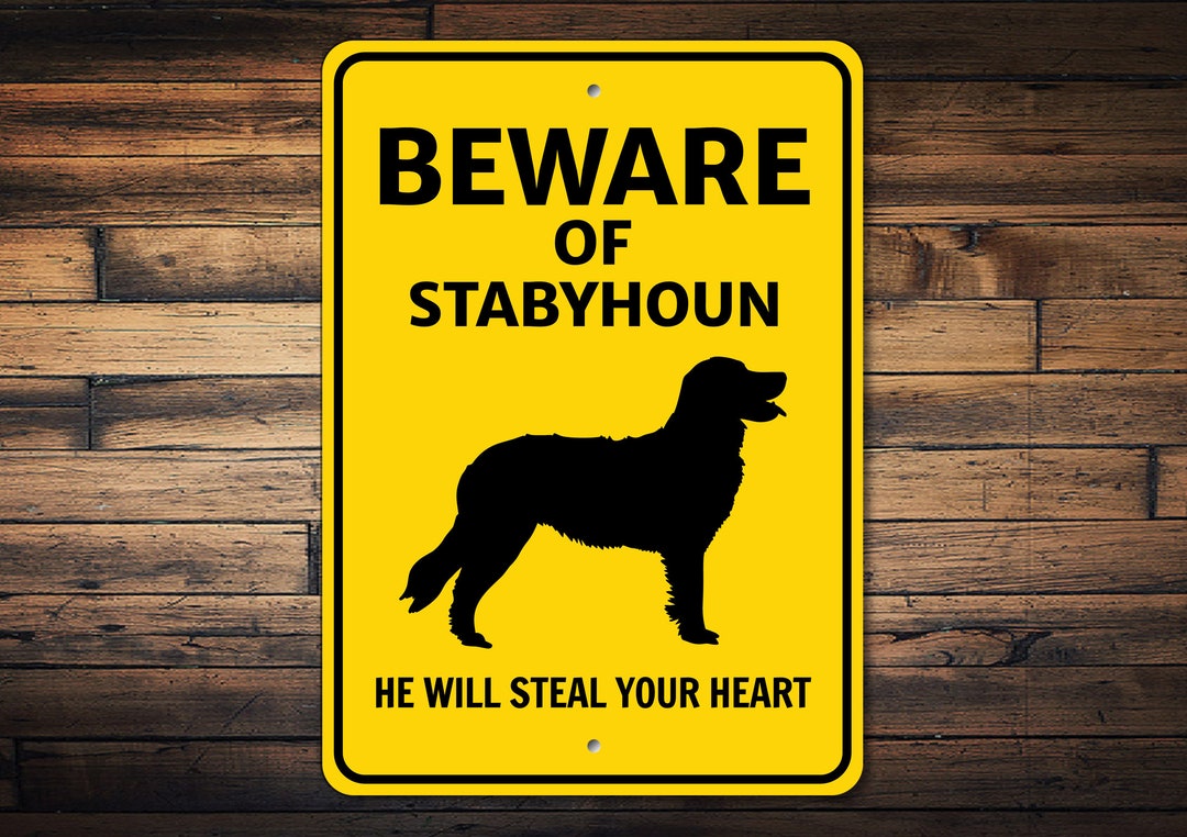 Beware of Stabyhoun Dog Sign, Dog Breed Sign, Stabyhoun Owner Gift, Dog ...