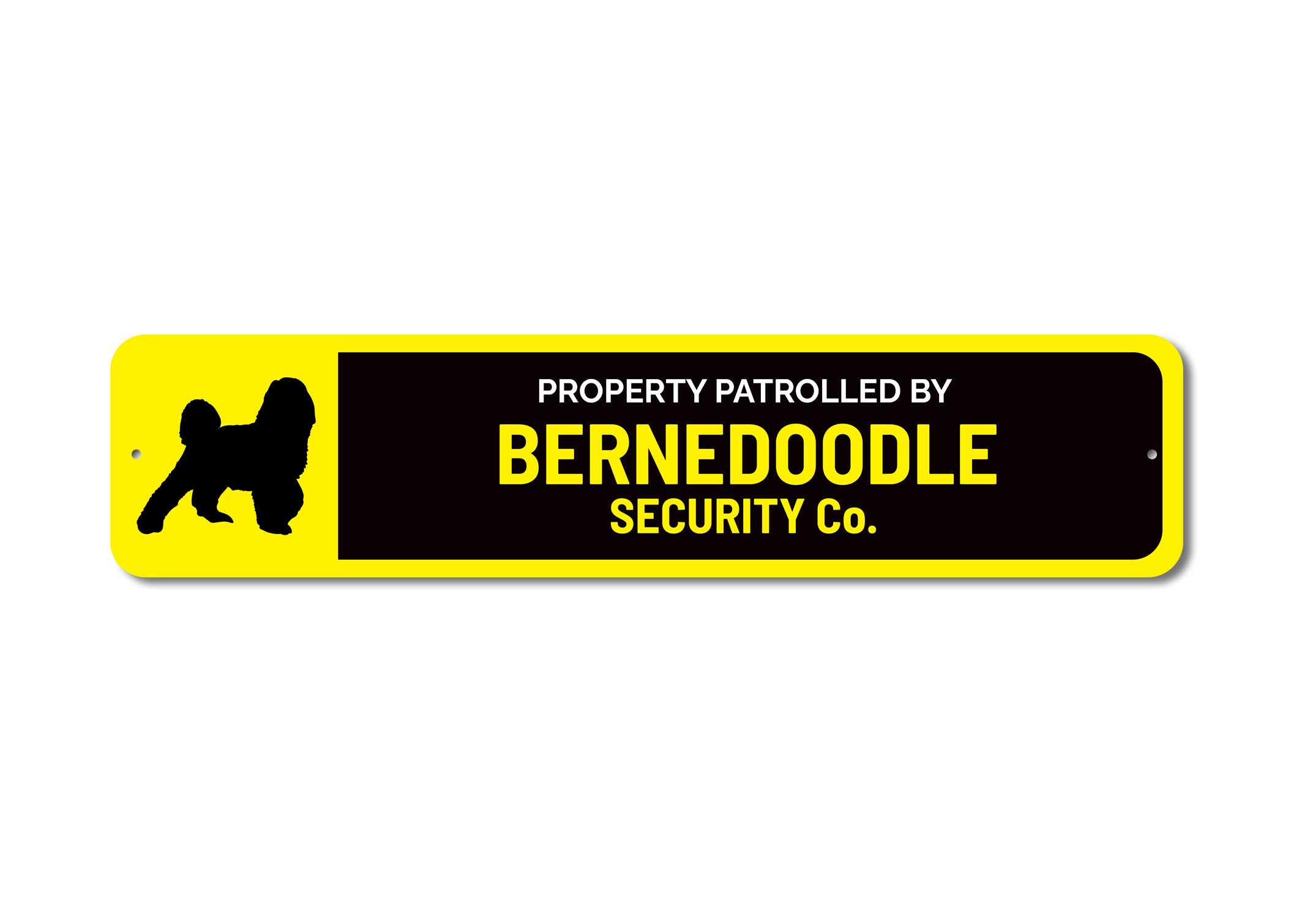 Bernedoodle Sign, Dog Security Sign, Dog Patrol Sign, Property Safety ...