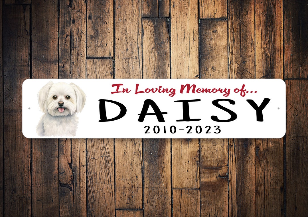 Maltese Dog Memorial Sign | Maltese Burial | Maltese Gift | Dog Memory ...