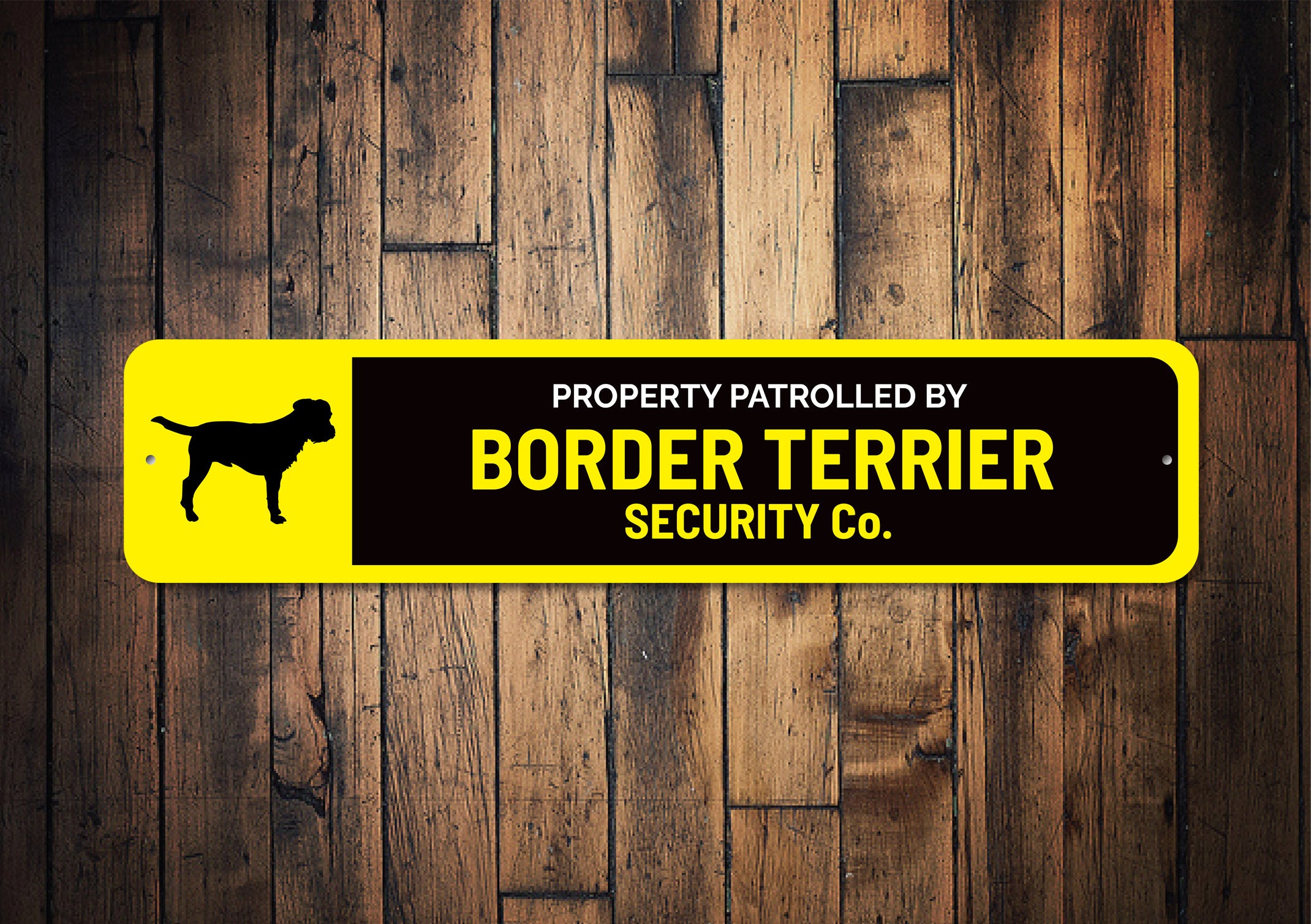 Dog Patrol Sign Border Terrier Sign Dog Security Sign - Etsy