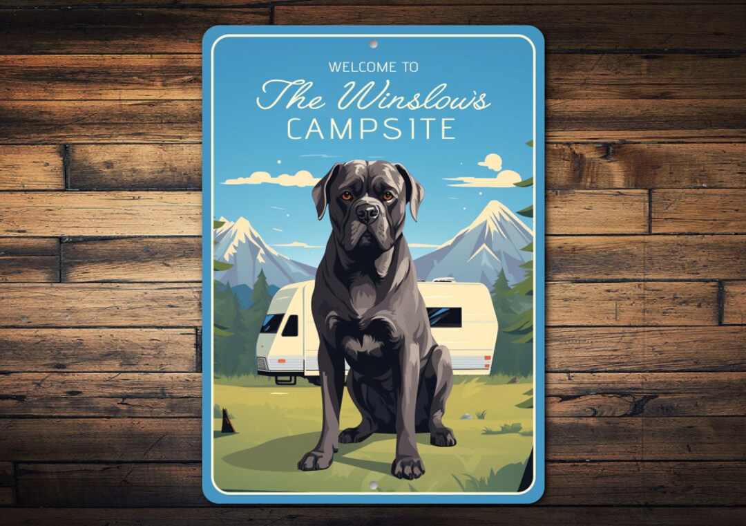 Cane Corso Dog Sign, Cane Corso Camping Decor, Cane Corso Sign, Cane ...