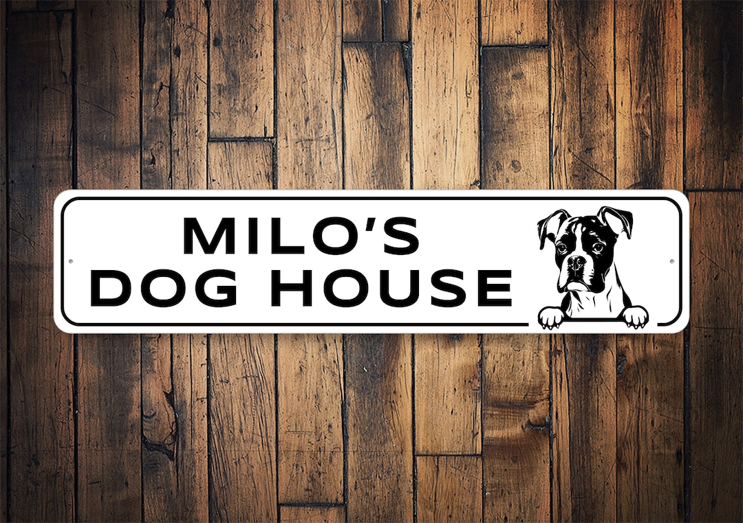 Custom Boxer Dog Sign, Boxer Dog Sign, Custom Dog Gift, Family Dog Gift ...