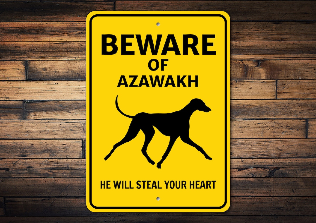 Beware Dog Sign, Azawakh Dog Sign, Azawakh Dog Gift, Azawakh Lover Gift ...