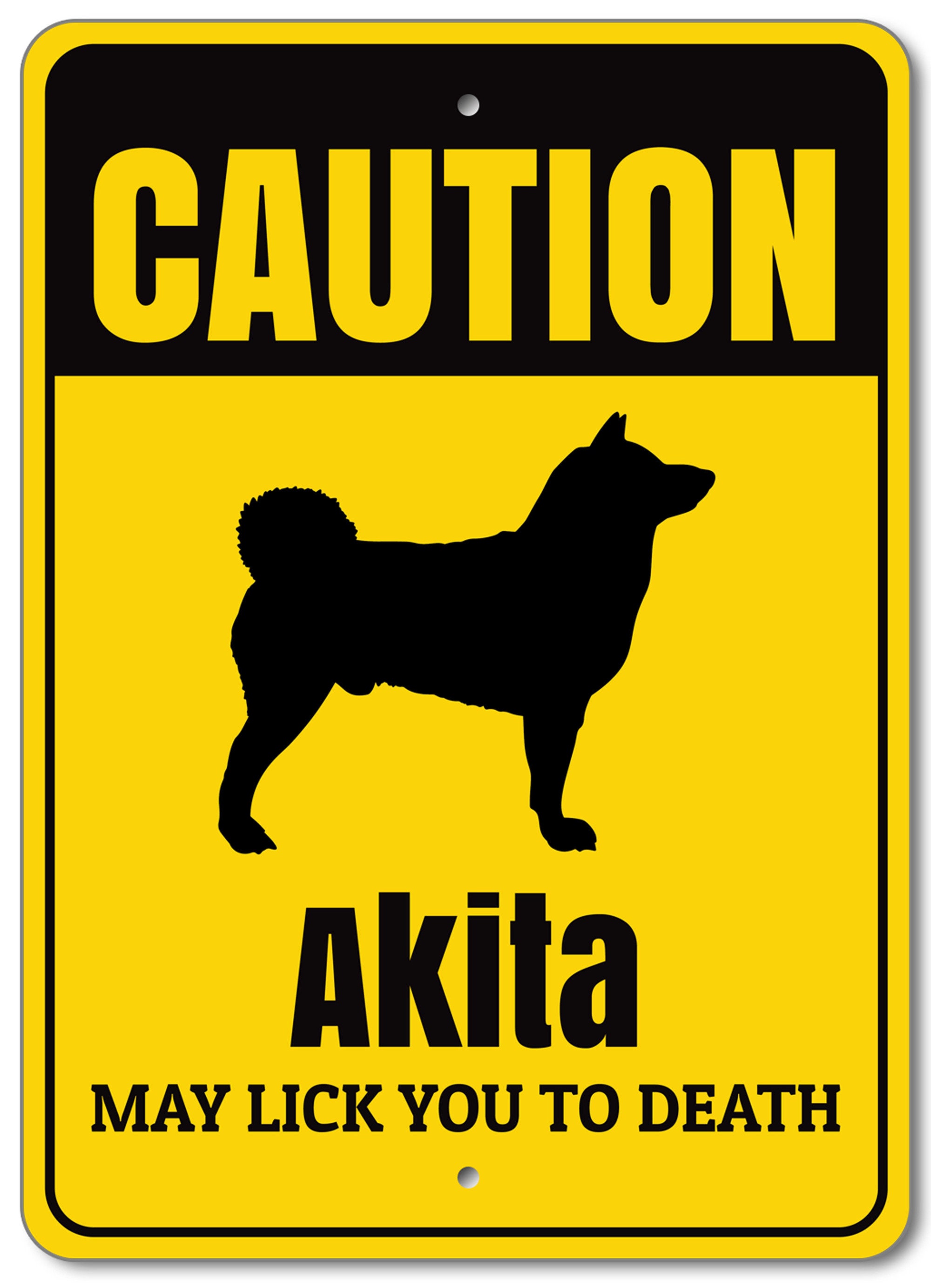 Caution Dog Sign, Akita Sign, Dog Breed Warning Sign, Akita Gift, Dog ...