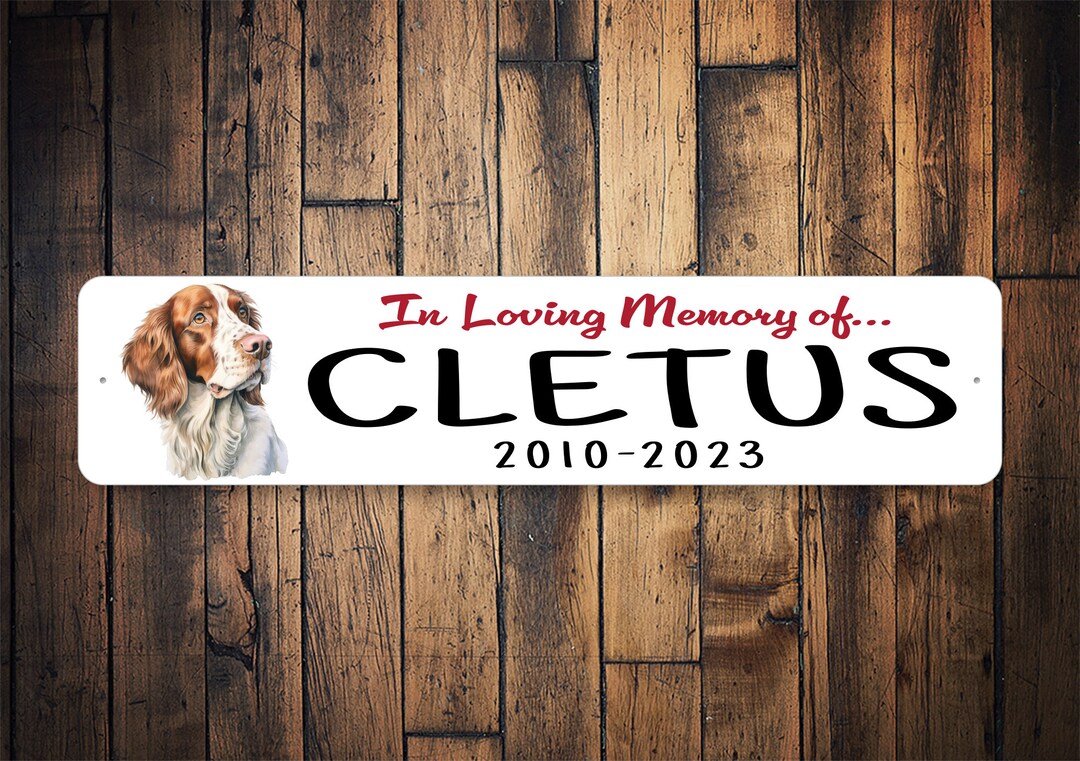 Red and White Setter Memorial Sign Setter Dog Burial Irish Setter Dog ...