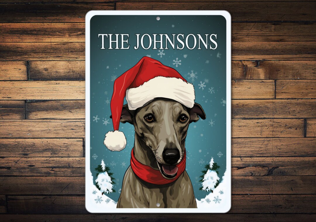 Whippet Christmas Dog Sign, Whippet Dog Sign, Whippet Dog Gift, Dog ...