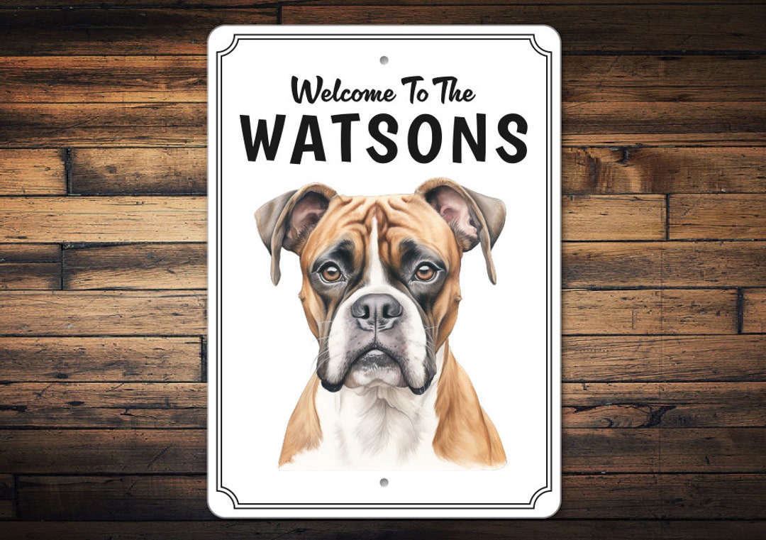 Customizable Boxer Sign | Boxer Dog Sign Decor | Boxer Dog Gift | Boxer ...