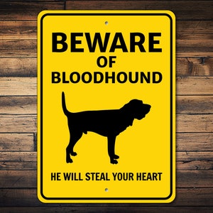 Metal Beware Bloodhound Sign - Etsy