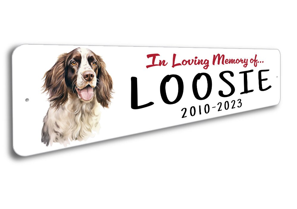 English Springer Spaniel Memorial Sign Spaniel Sign - Etsy