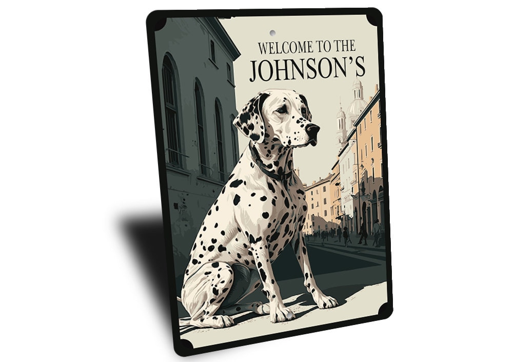 Custom Dalmatian Family Sign Dalmatian Welcome Sign - Etsy