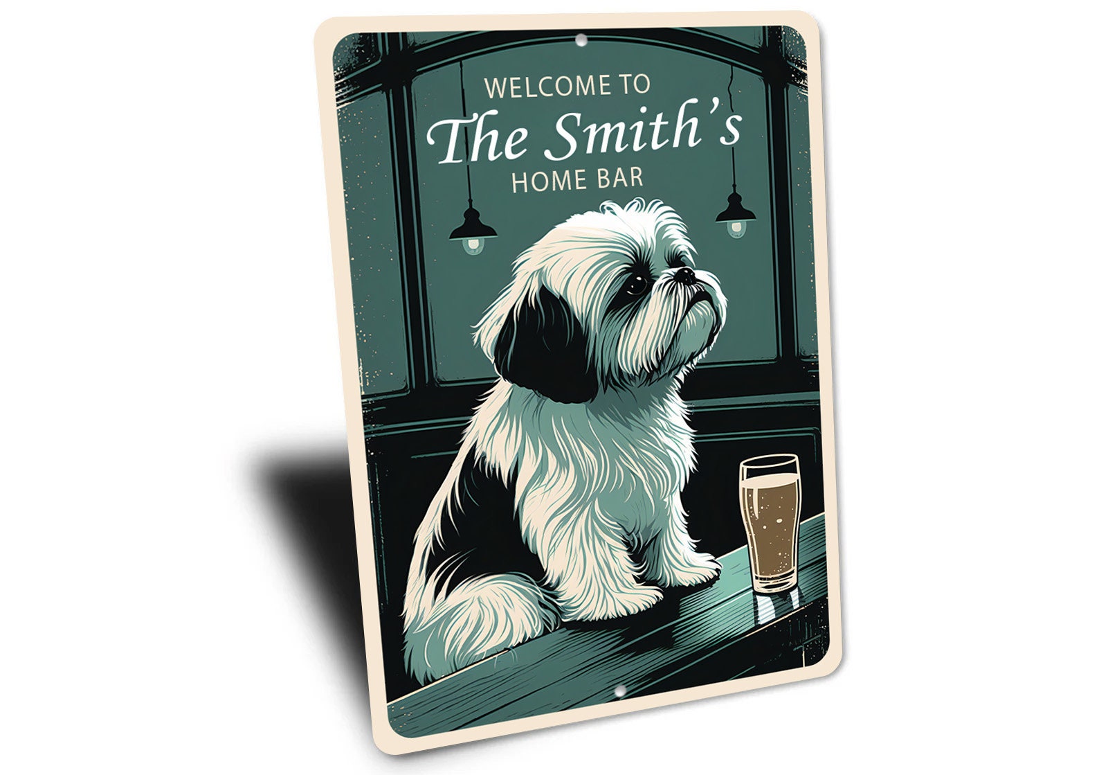 Personalized Bar Sign, Shih Tzu Owner, Dog Lover Gift, Unique Gift for ...