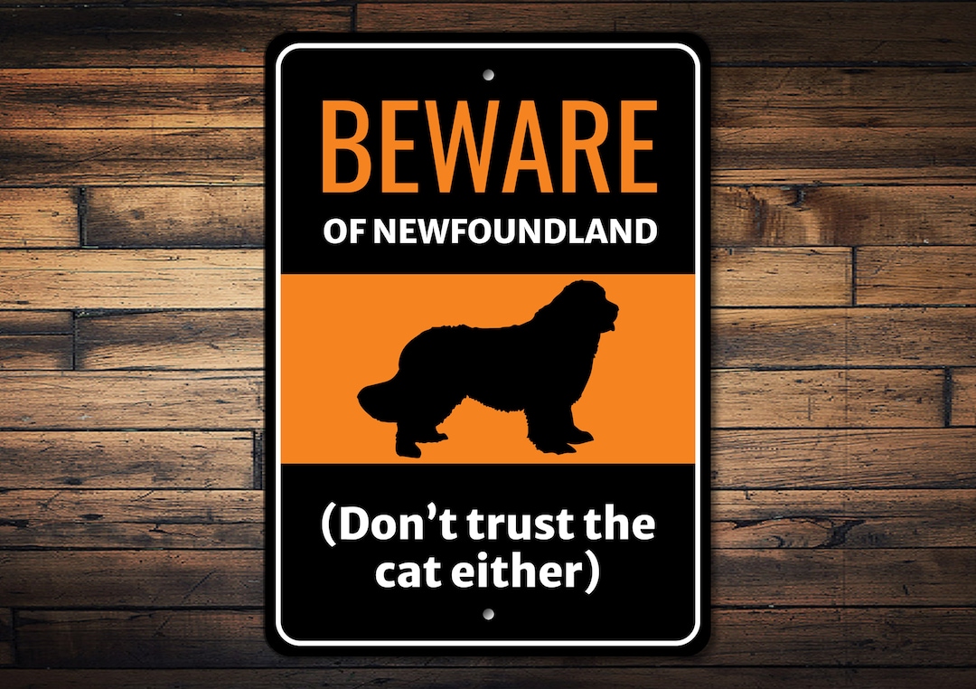 Newfoundland Dog Sign, Newfoundland Gift, Newfoundland Decor, Gate Dog ...