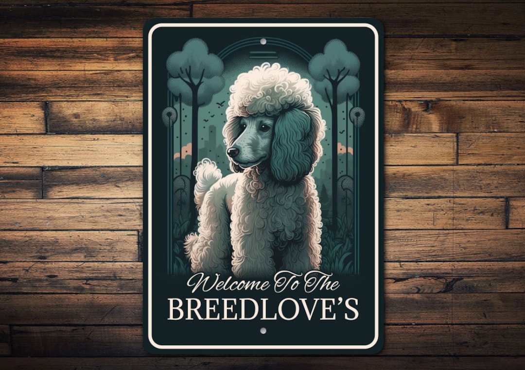 Personalized Poodle Family Sign, Poodle Owner Sign, Poodle Dog Decor ...