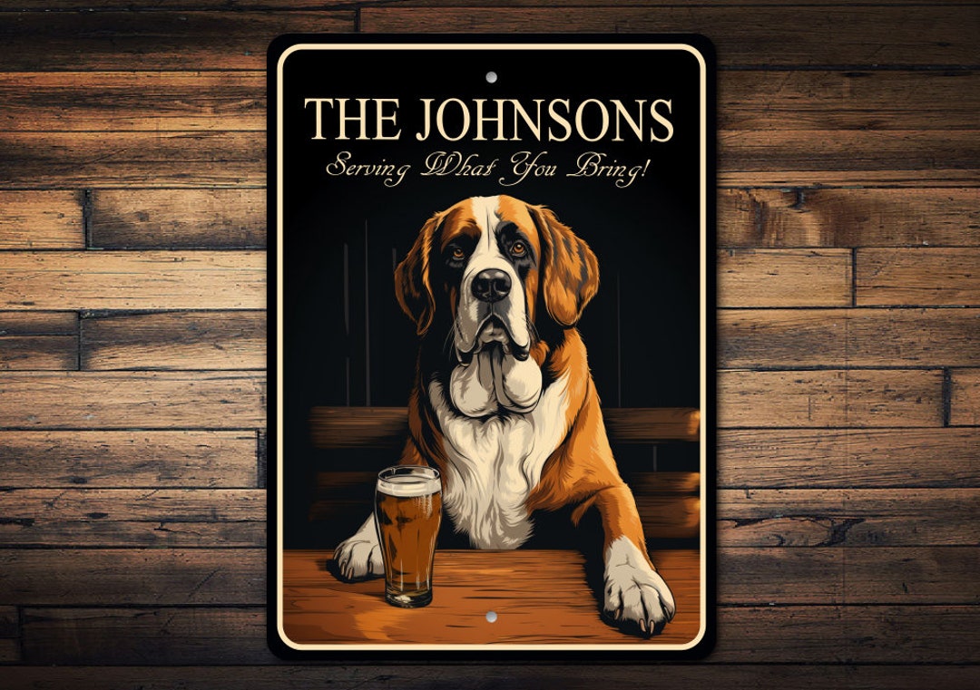 Saint Bernard Sign, Saint Bernard Wall Decor, Saint Bernard Owner ...