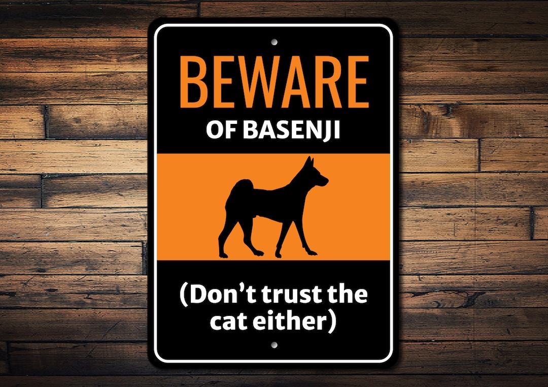 Beware of Basenji Sign, Dog Breed Sign, Basenji Gift, Dog Owner Gift ...