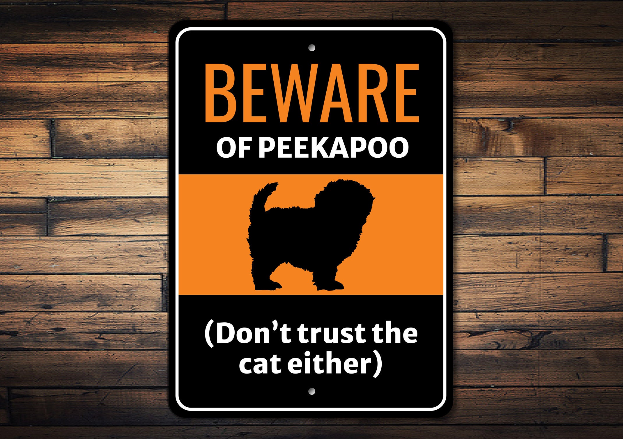 Beware of Peekapoo Sign Peekapoo Gift Peekapoo Decor Dog - Etsy