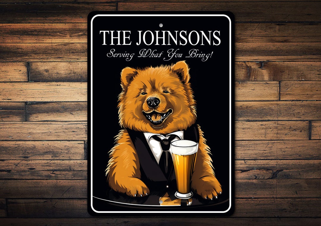 Chow Dog Sign, Chow Bar Sign, Custom Chow Sign, Decor for Chows, Family ...