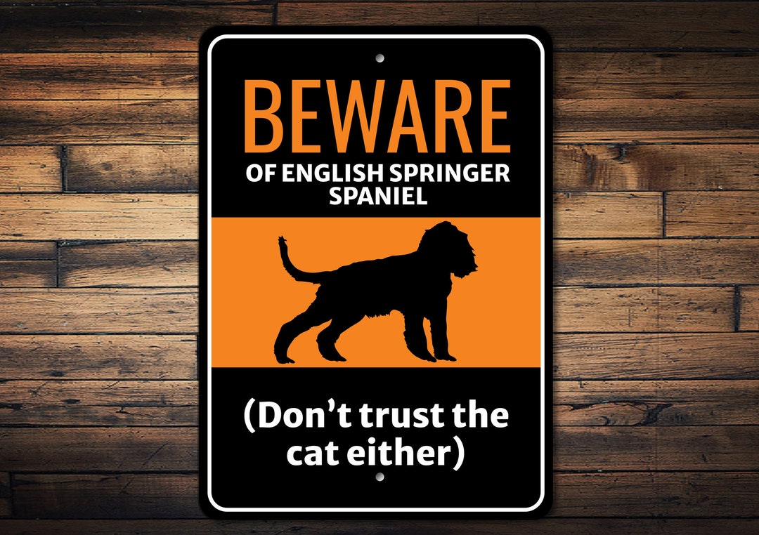 English Springer Spaniel Sign, Dog Silhouette Sign, Spaniel Owner Gift ...