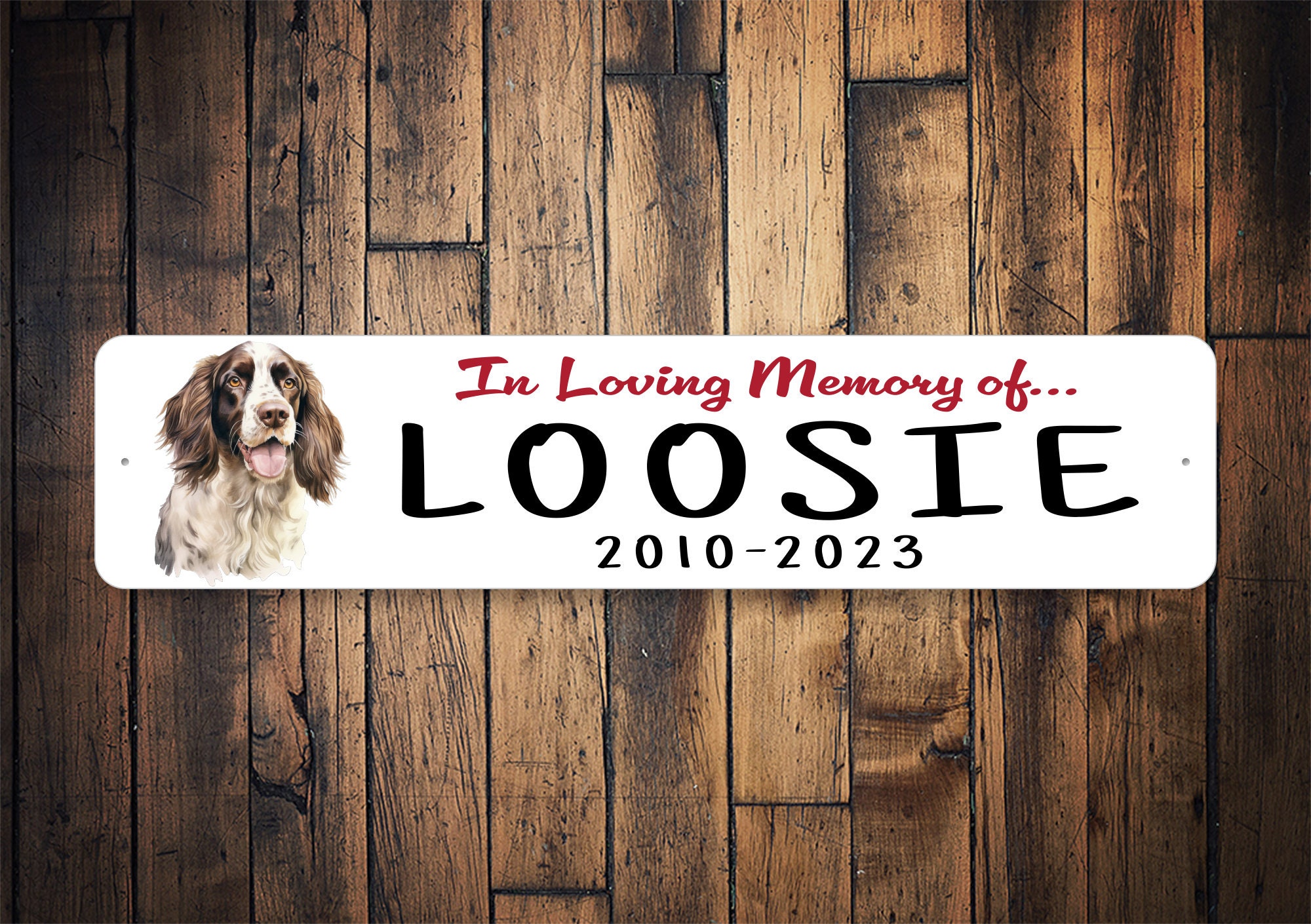English Springer Spaniel Memorial Sign | Spaniel Sign | Spaniel Dog ...