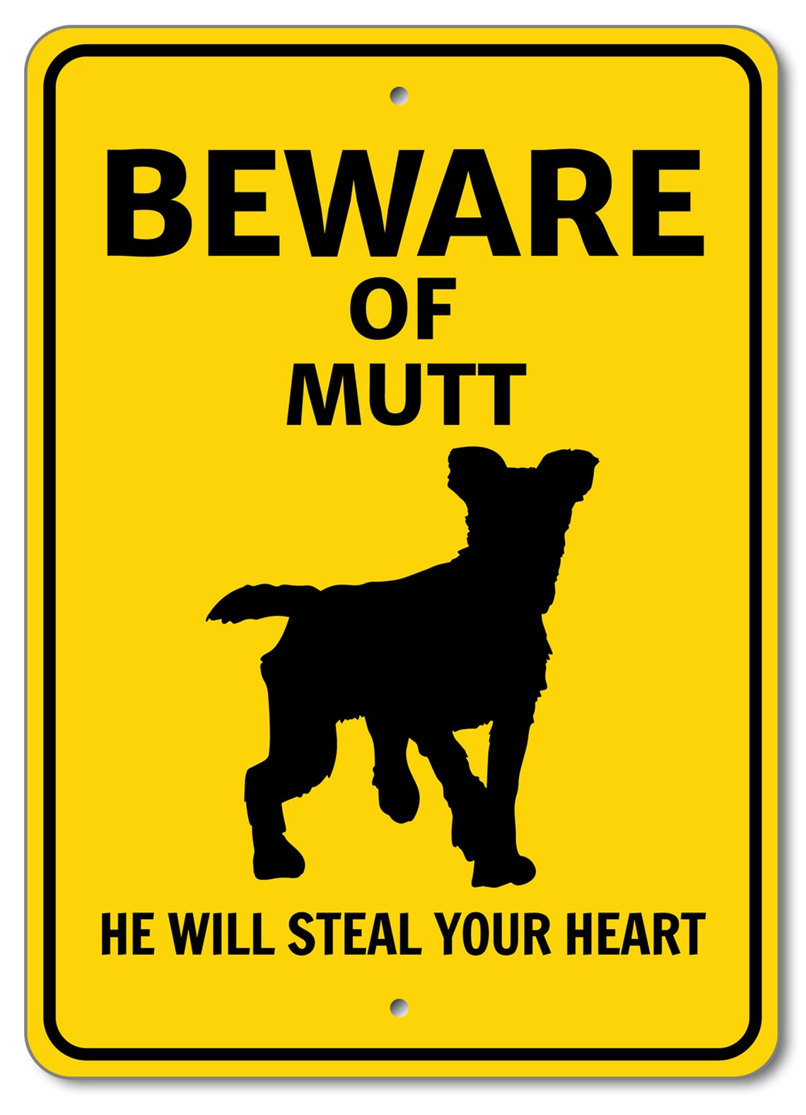 Beware of Mutt Dog Sign, Dog Breed Sign, Mutt Dog Gift, Dog Warning ...