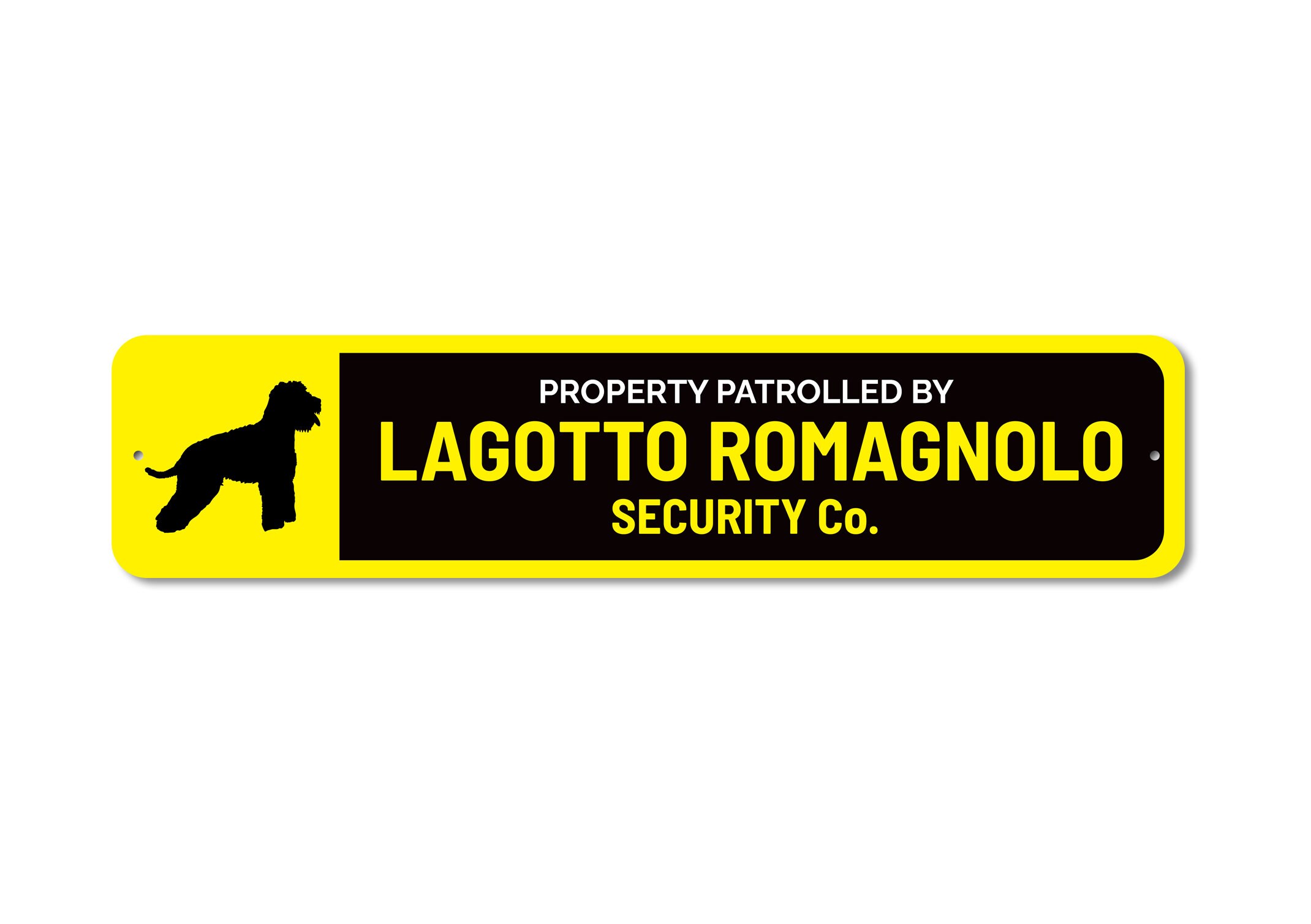 Lagotto Romagnolo Sign, Dog Security Sign, Patrol Dog Sign, Dog Breed ...