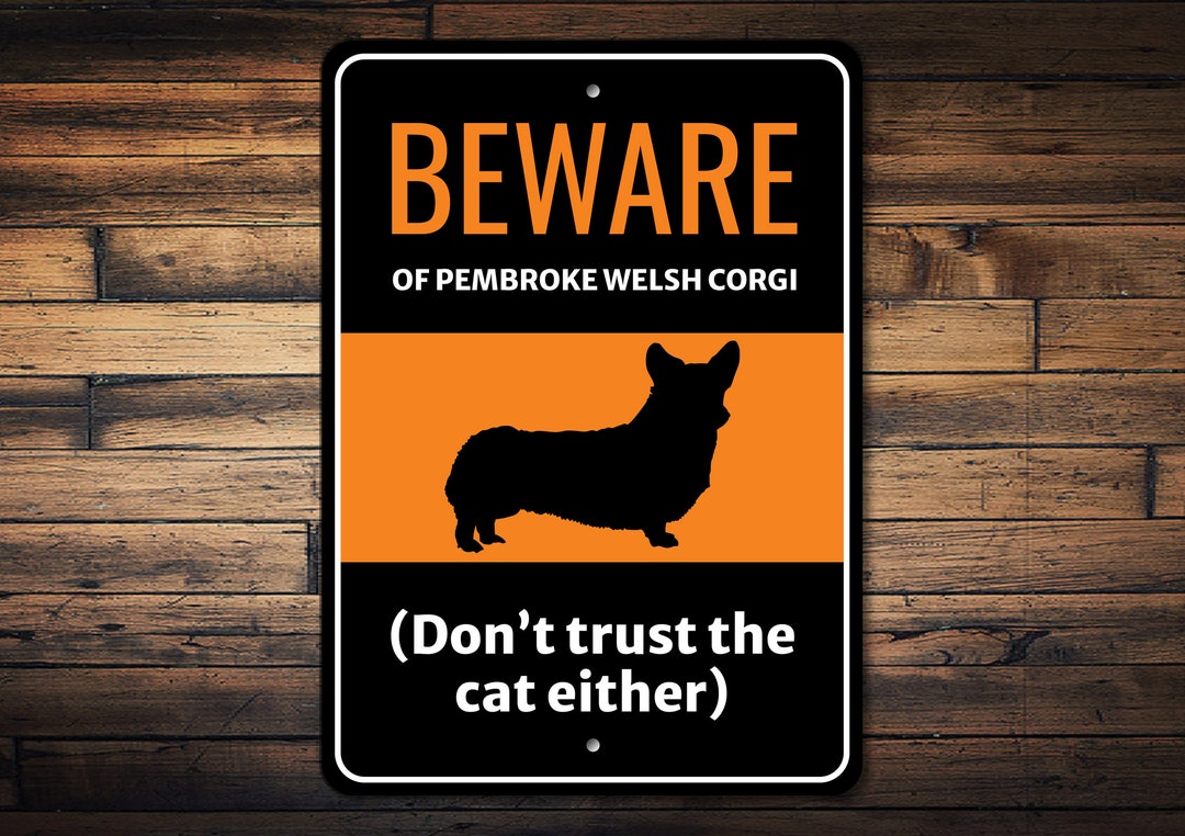 Pembroke Welsh Corgi Sign, Welsh Corgi Gift, Welsh Corgi Decor, Gate ...
