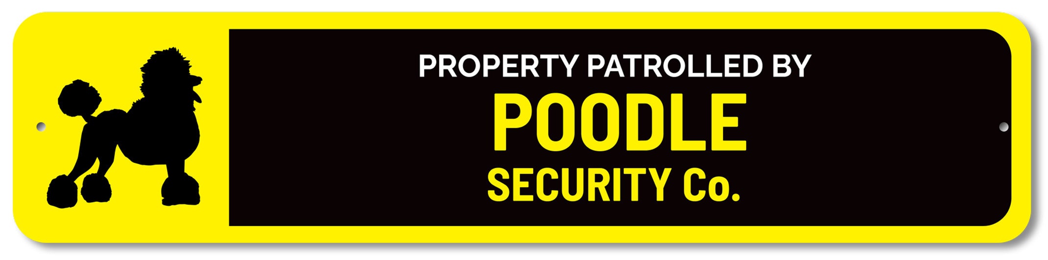 Poodle Sign Property Dog Sign Patrol Dog Sign Dog Security - Etsy